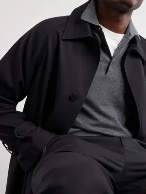 Fedeli Sportman Cashmere And Silk-blend Polo Shirt - Gray