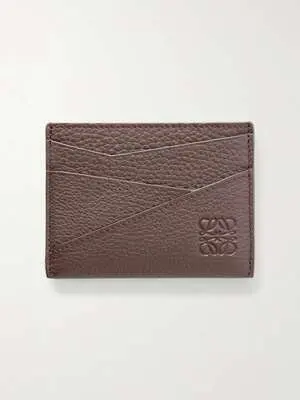 Loewe Puzzle Edge Logo-debossed Leather Cardholder - Chocolate