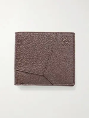 Loewe Puzzle Edge Panelled Full-grain Leather Bifold Wallet - Brown