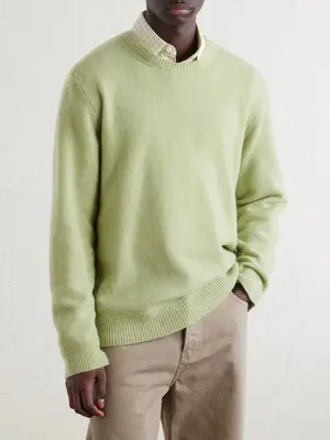 THE ELDER STATESMAN Nimbus Cashmere And Silk-blend Sweater