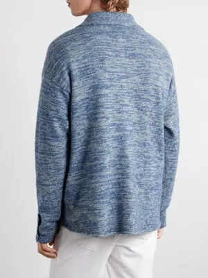 THE ELDER STATESMAN Knitted Cashmere And Silk-blend Cardigan