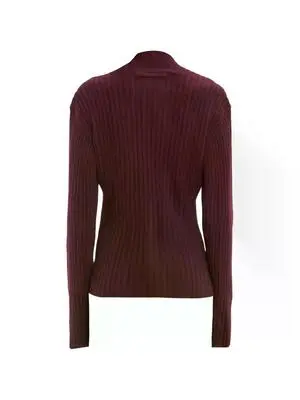 Victoria Beckham Ribbed Knit Cut-out Sweater