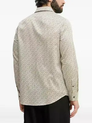 Armani Exchange All-over Logo-print Long-sleeve Shirt