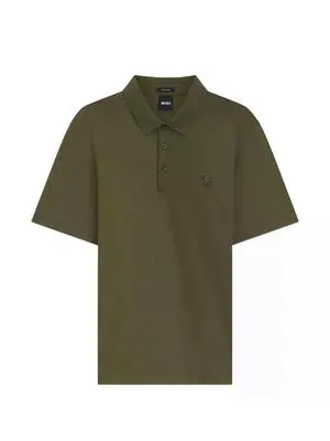 BOSS Double B Monogram-patch Polo Shirt