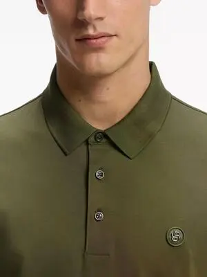 BOSS Double B Monogram-patch Polo Shirt