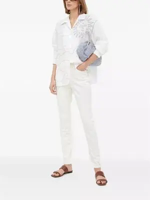 Beatrice B Open-knit Shirt With Sun Embroidery