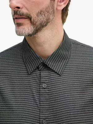 Armani Exchange Geometric-print Long-sleeve Shirt