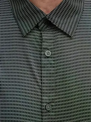 Armani Exchange Geometric-print Long-sleeve Shirt