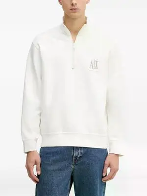 Armani Exchange Quarter-zip Sweater - White