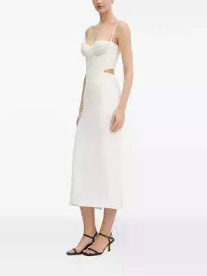 Bardot Cut-out Corset Midi Dress