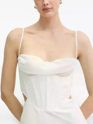 Bardot Cut-out Corset Midi Dress