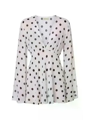 NICHOLAS Nerissa V-neck Mini Dress - White