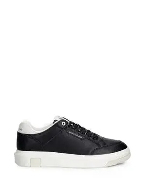 Armani Exchange Pebbled Leather Logo Sneakers