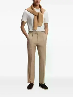 BOSS Regular-fit T-shirt In Structured Cotton With Tipping Details