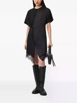 ALLSAINTS Lace-trim Twisted Dress - Black