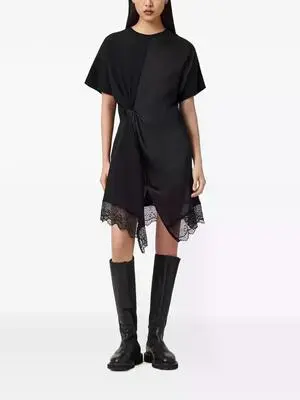 ALLSAINTS Lace-trim Twisted Dress