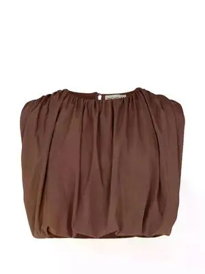NICHOLAS Nadira Chocolate Gathered Top