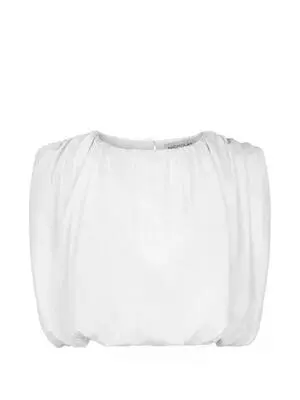 NICHOLAS Nadira Crinkled Texture Sleeveless Top - White