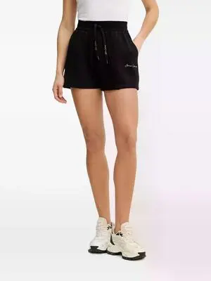 Armani Exchange Logo Embroidered Drawstring Shorts - Black