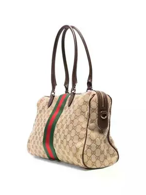 Gucci Gg Supreme Boston Bag - Neutrals