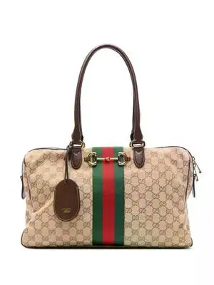 Gucci Gg Supreme Boston Bag - Neutrals