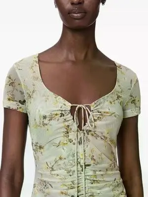 ALLSAINTS Gabby Floral-print Ruched Midi Dress