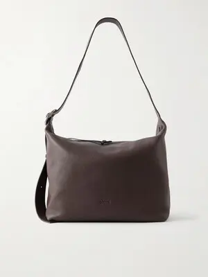Loewe Loop Large Logo-debossed Leather Shoulder Bag - Brown