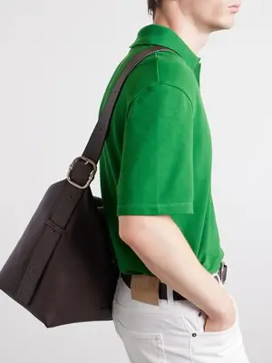 Loewe Loop Large Logo-debossed Leather Shoulder Bag - Brown
