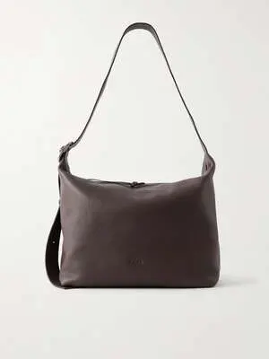 Loewe Loop Large Logo-debossed Leather Shoulder Bag - Chocolate