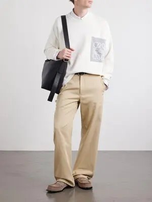 Loewe Loop Logo-debossed Leather Messenger Bag