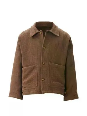 ESTUDIO NIKSEN Textured-finish Shirt Jacket - Brown