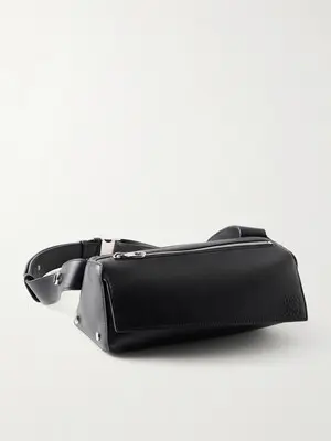 Loewe Puzzle Featherlight Sling Leather Belt Bag - Black