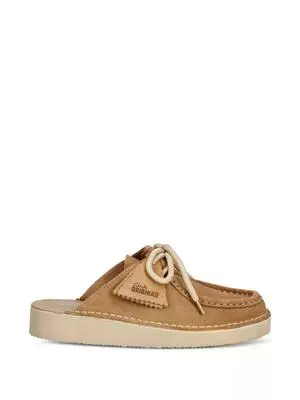 Clarks Wallabee Cup Lace-up Mules - Neutrals