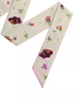 Furla Metropolis Floral-print Bandeau Scarf - Neutrals