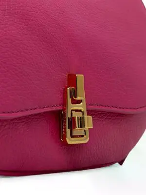 COCCINELLE Grained Leather Shoulder Bag