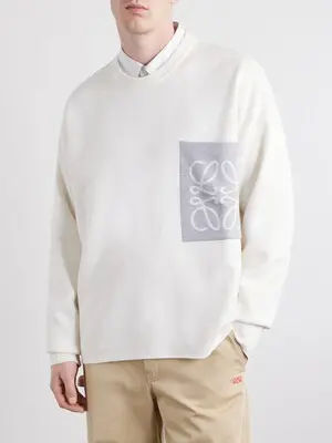 Loewe Anagram-intarsia Knitted Sweater