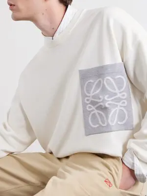Loewe Anagram-intarsia Knitted Sweater