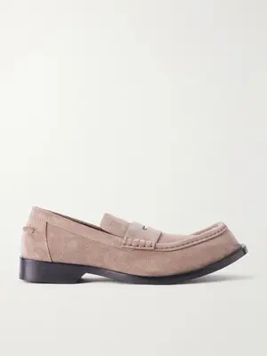 Loewe LOEWE - Bobine Logo-Debossed Suede Loafers - Men - Brown  Brown