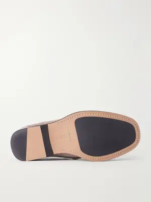 Loewe Bobine Logo-debossed Suede Loafers - Brown