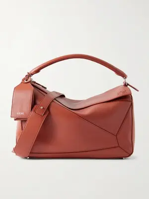 Loewe Puzzle Featherlight Large Leather Messenger Bag - Brown