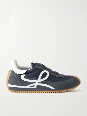 Loewe LOEWE - Flow Runner 2.0 Suede-Trimmed Shell Sneakers - Men - Blue  Blue