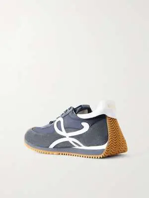 Loewe Flow Runner 2.0 Suede-trimmed Shell Sneakers - Navy