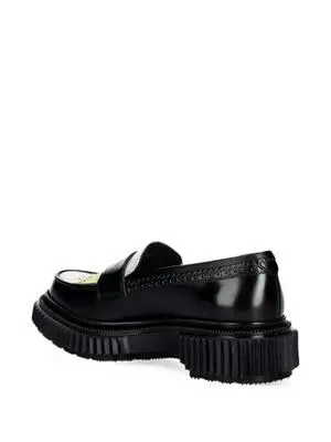 ADIEU PARIS Platform Loafers With Brogue Detailing - Black