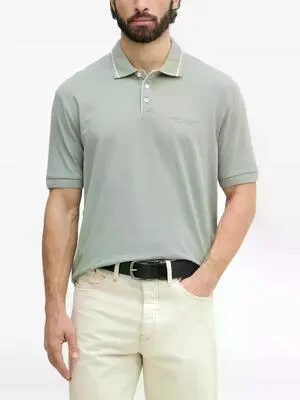 Armani Exchange Logo-embroidered Tipped Polo Shirt - Green