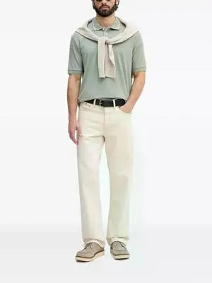Armani Exchange Logo-embroidered Tipped Polo Shirt