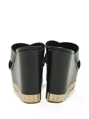 FERRAGAMO Nicosia Wedge Sandals - Black