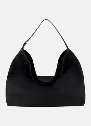 Vince Vivian Large Nylon Hobo Bag - Black