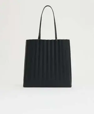 MANSUR GAVRIEL Large Pleated Filo Tote - Black/flamma