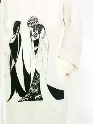 Yohji Yamamoto Graphic-printed Coat