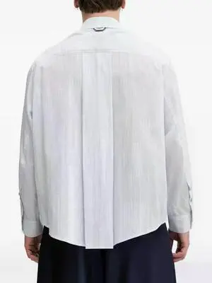 ADER ERROR Vertical-stripe Cut-out Shirt